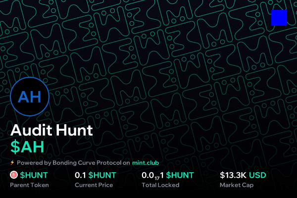 $AH - Bonding Curved ERC-20 | Mint Club