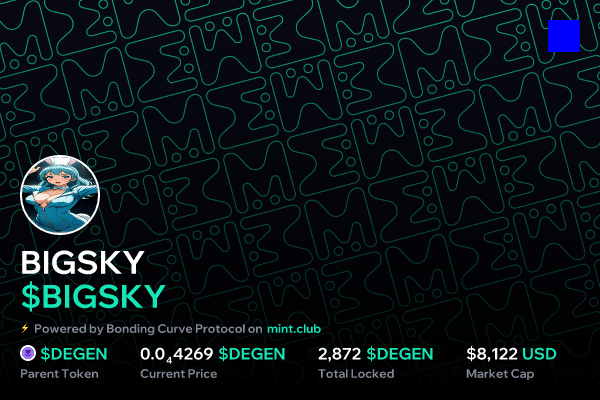 BIGSKY - Bonding Curved ERC-20 | Mint Club