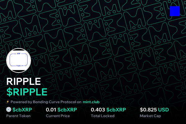 RIPPLE - Bonding Curved ERC-20 | Mint Club