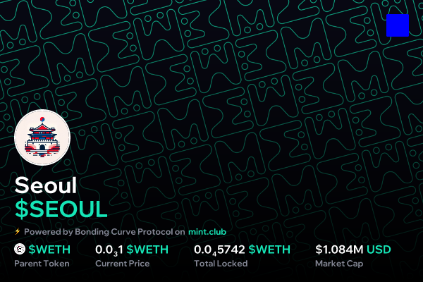 SEOUL - Bonding Curved ERC-20 | Mint Club