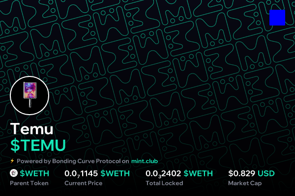 TEMU - Bonding Curved ERC-20 | Mint Club