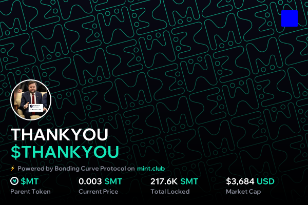 THANKYOU - Bonding Curved ERC-20 | Mint Club