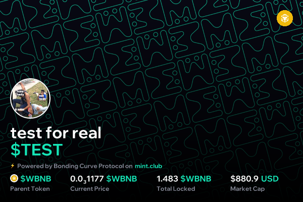 TEST - Bonding Curved ERC-20 | Mint Club