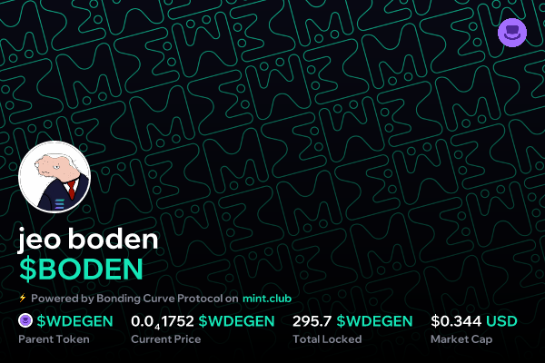 BODEN - Bonding Curved ERC-20 | Mint Club