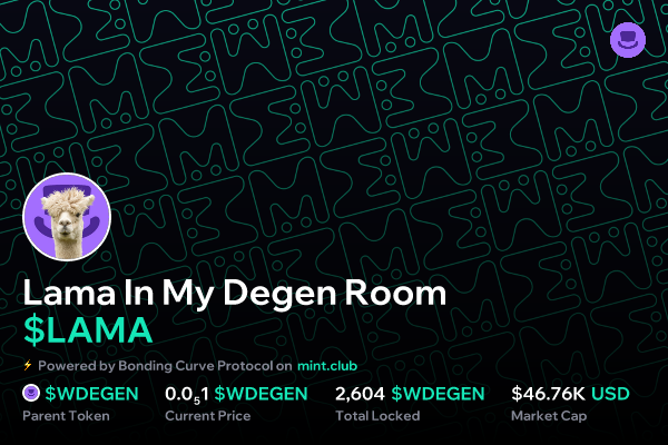 LAMA - Bonding Curved ERC-20 | Mint Club