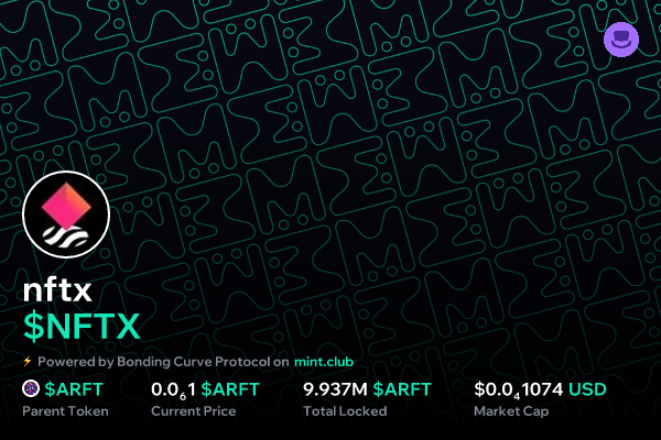 $NFTX - Bonding Curved ERC-20 | Mint Club