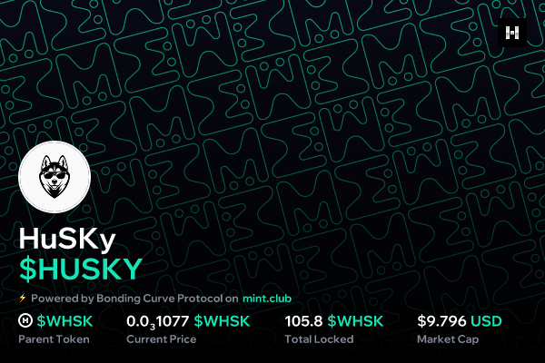 HUSKY - Bonding Curved ERC-20 | Mint Club