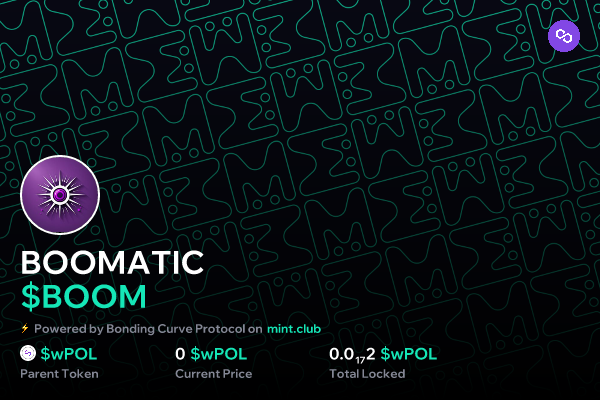 BOOM - Bonding Curved ERC-20 | Mint Club