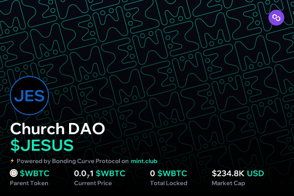 JESUS - Bonding Curved ERC-20 | Mint Club