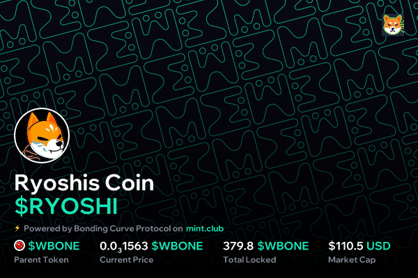 RYOSHI - Bonding Curved ERC-20 | Mint Club